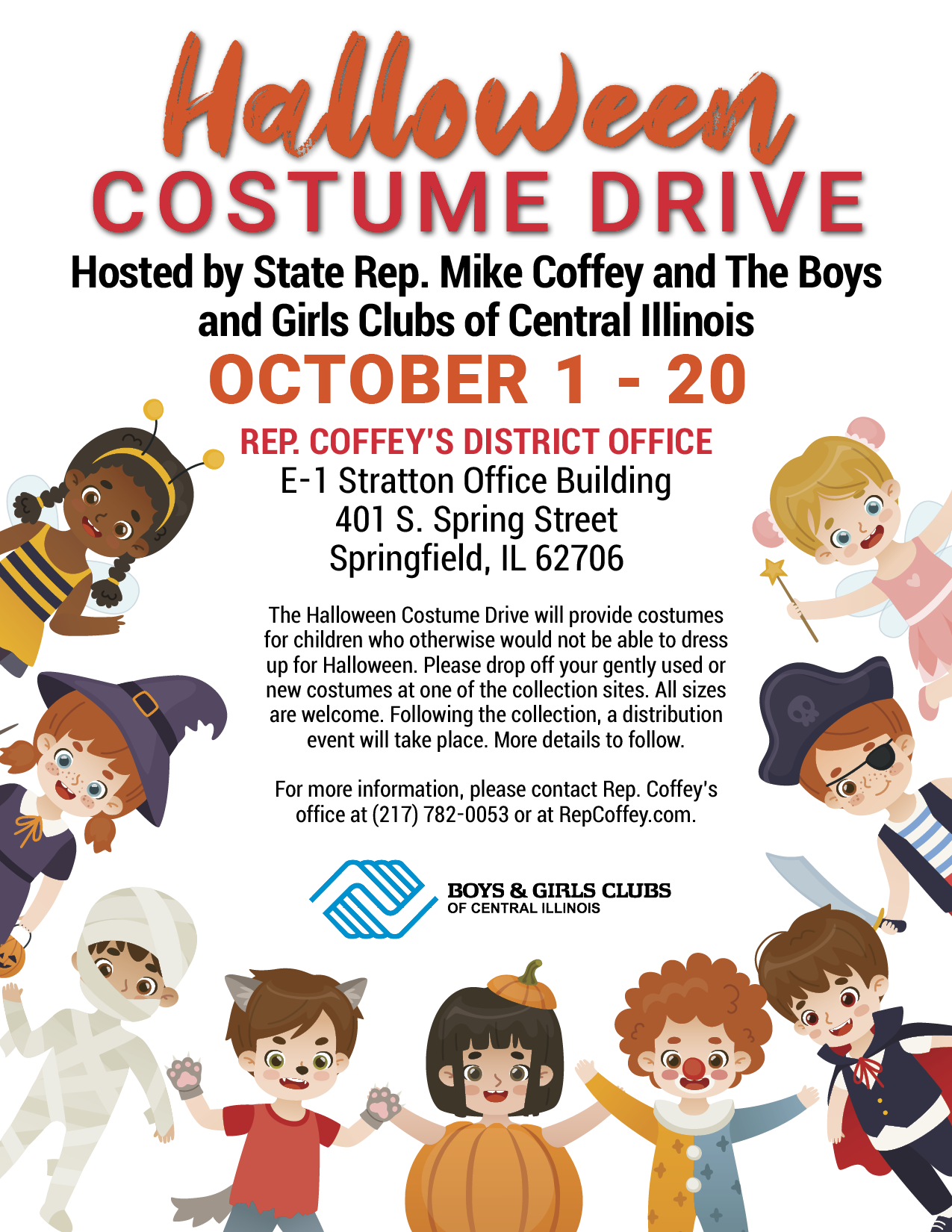 Halloween Costume Drive hosted by Rep. Mike Coffey - Mike Coffey